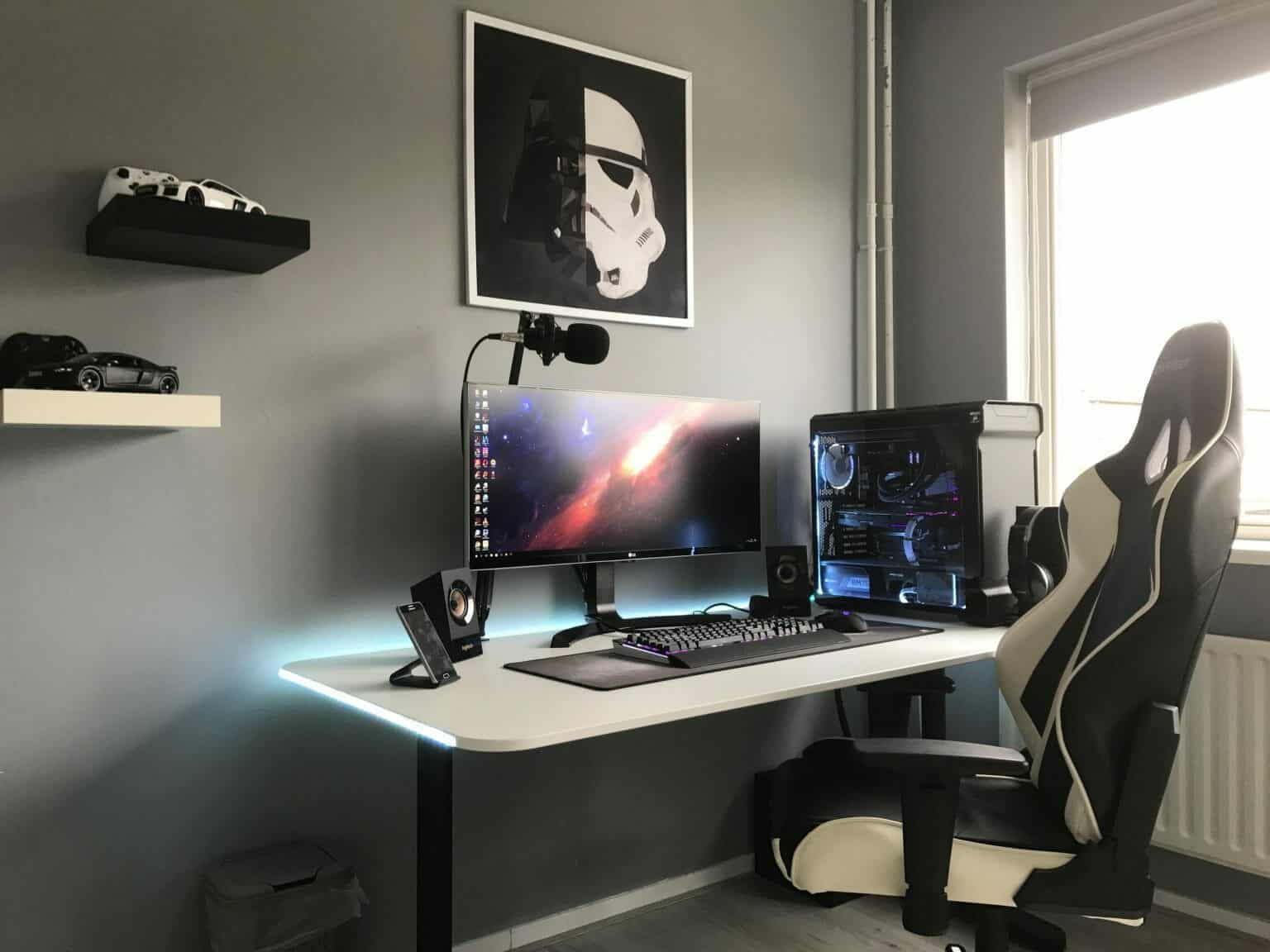 60 Clean Looking White Gaming Setup - GPCD