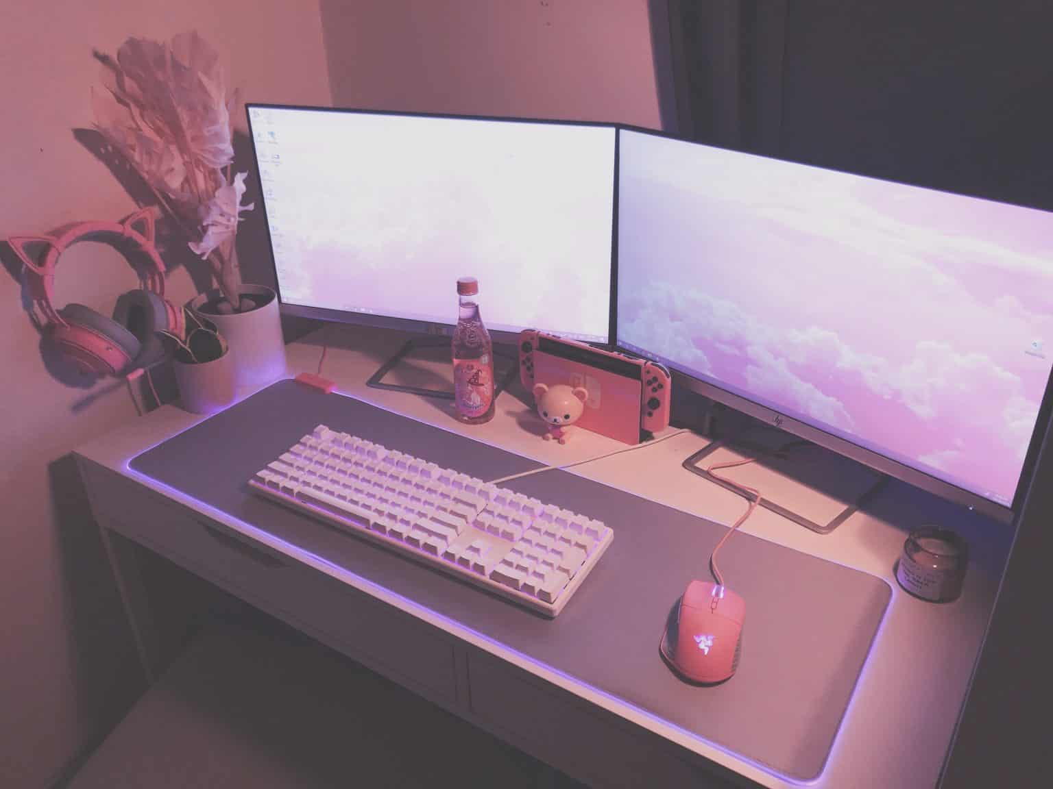 42 Pink Gaming Setup Ideas for Gamer Girls - GPCD