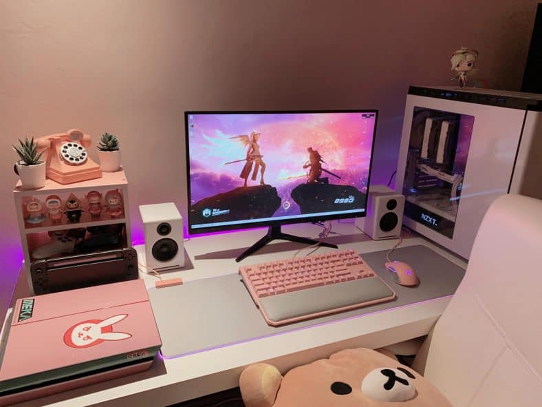 42 Pink Gaming Setup Ideas for Gamer Girls - GPCD
